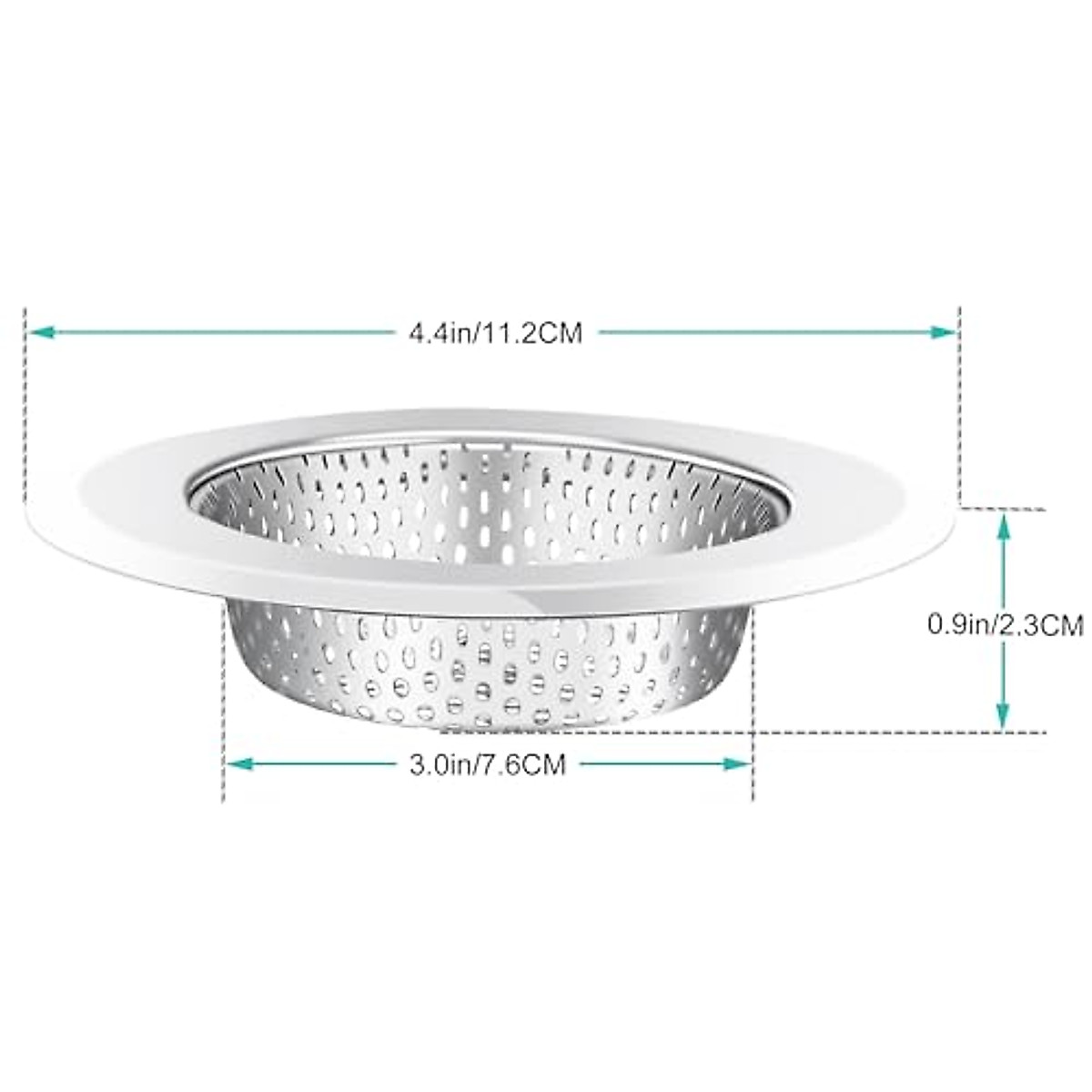 2 PCS Kitchen Sink Drain Strainer and Kitchen Sink Stopper Stainless Steel, Anti-Clogging Garbage Disposal Stopper for Standard 3-1/2 Inch Kitchen Sink Drain