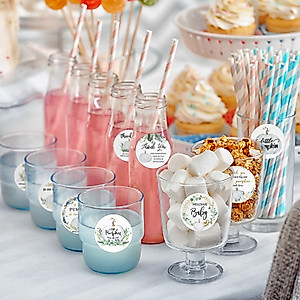 Quera 90 Little Pumpkin Baby Shower Thank You Stickers, Fall Baby Shower Party Favor Stickers,Fall Themed Baby Shower Favor Stickers 2inch（Green）