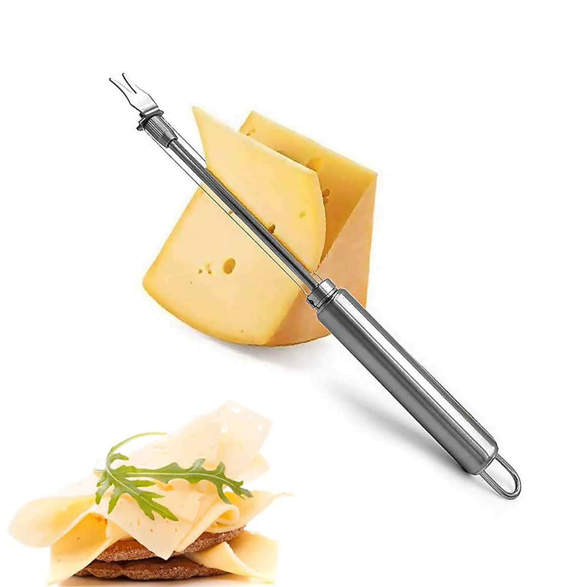 Cheese Cutter Linear Stainless Steel Butter Cheese Slicer for Cutting Soft, Semi-hard and Hard Cheese Kitchen Cooking Tools