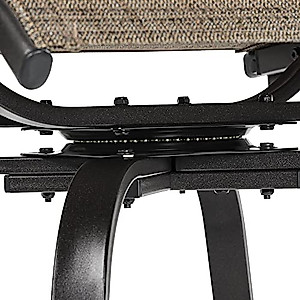 Yaheetech Outdoor Swivel Bar Stools, Set of 2 All-Weather Bar Height Patio Chairs Furniture for Garden Backyard, Bronze