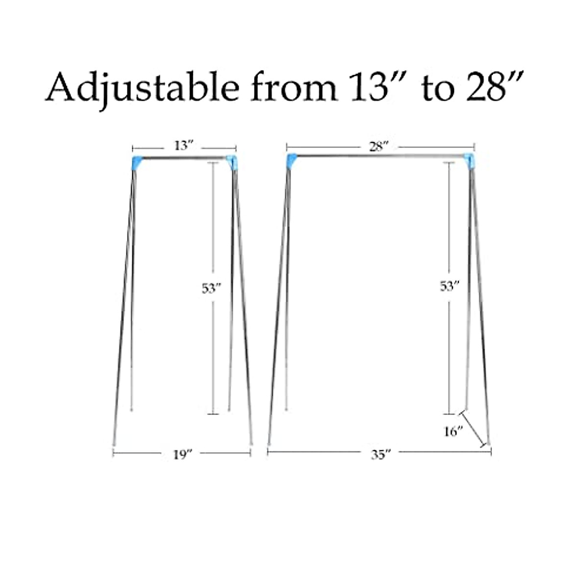 Portable Garment Rack Extra Compact and Lightweight, Foldable Mini Drying Clothe Rack for Travel, Camping, Laundry, Dance, Indoor, Outdoor (Regular)