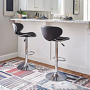 Powell Furniture Powell PU, Chrome/Black Barstool