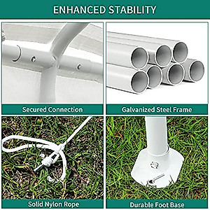 YITAHOME 10x20ft Party Tent Heavy Duty Outdoor Wedding Tent Canopy Event Shelters Upgraded Galvanized Steel Carport with Removable Sidewall Windows for Commercial and Parties, White