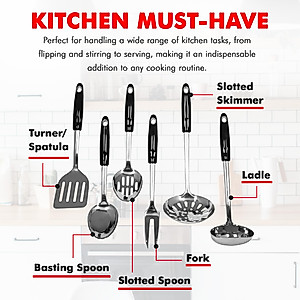 Chef Craft Heavy Duty Turner/Spatula, 13.5 inch, Stainless Steel