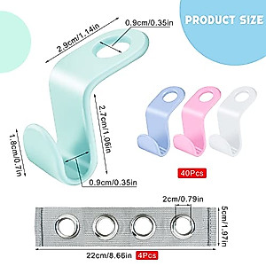 Dreamtop 44 Pcs Clothes Hanger Connector Hooks Cascading Clothes Hangers for Heavy Duty Hanger Connector Hooks for Plastic Hangers Hanger Extender Clips Hangers Space Saving