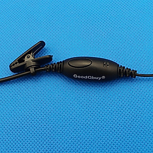 GoodQbuy 2 Pin G Shape Clip-Ear Headset Earpiece is Compatible with Motorola Two Way Radio Devices CP200 CP200D CP185 DTR650 PR400 EP450 CLS1110 CLS1410 CLS1450 CLS DLR DTR RDX RDU RDV RMU (5 Pack)