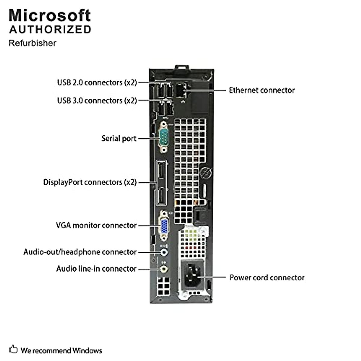 Dell OptiPlex 9020 USFF Desktop Computer PC, Intel Quad Core i7-4770s up to 3.9GHz, 8G DDR3, 256G SSD, WiFi, BT, 4K Support, DP, VGA, Windows 10 Pro 64 Bit-Language English/Spanish/French(Renewed)