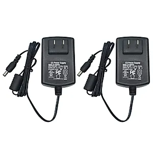 Security-01 DC 48V 0.5A Power Supply Adapter 5.5mm x 2.1mm, UL Listed,2-Pack