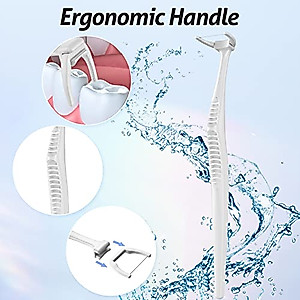 Dental Floss Picks, Clean Dental Flossers Kit with 1 Handle and 120 Extra Strength Refills