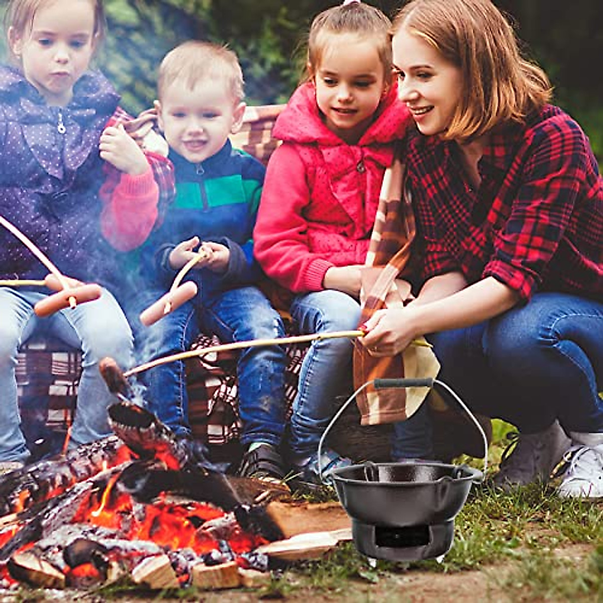 Happyyami Portable Charcoal Grill Cast Iron: Tabletop Charcoal BBQ Portable Grill Stove Barbecue Burner 1 Set Coffee