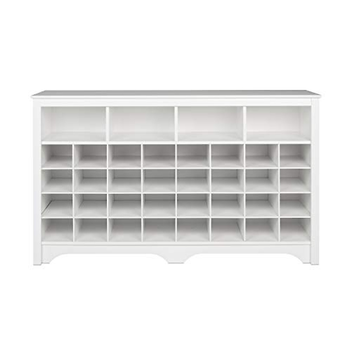 60 inch Shoe Cubby Console , White