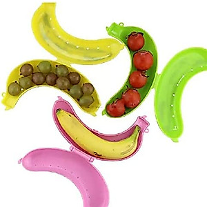 JDYYICZ 3 packs Banana Saver/Container Storage Case (Yellow, Green, Pink)