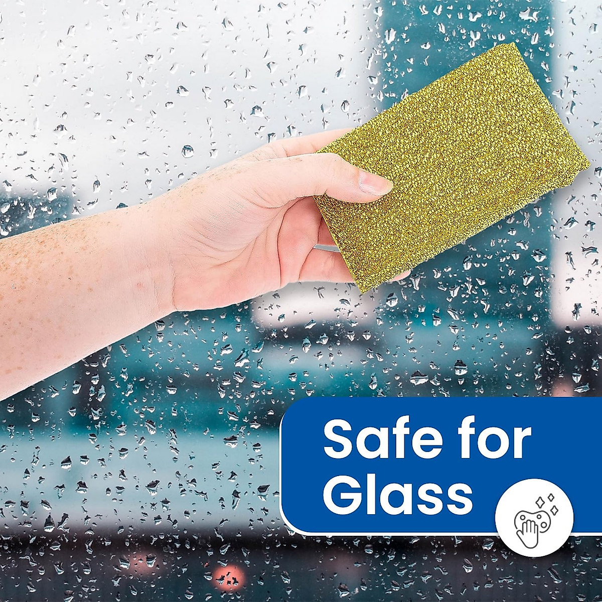 LEEFA 3-Pack Dish Scrubber Sponges - Heavy Duty for All Purpose Cleaning - Soft and Quick 100% Non-Scratch - Large Foam Sponge Set for Easy Lathering - Sponges for Cleaning Kitchen and Household