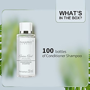 Gemächlich ZuHause Conditioners and Shampoos with Natural Ingredients, 1oz Travel Size 2-in-1 Conditioning Shampoo Bulk Sets for Hotel Airbnb, 100 pieces