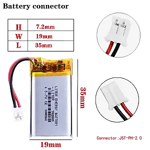 Liter Energy Battery 3.7V Lipo Battery 500mAh Rechargeable Lithium ion Polymer Battery 702035 Lithium Polymer ion Battery with JST Connector