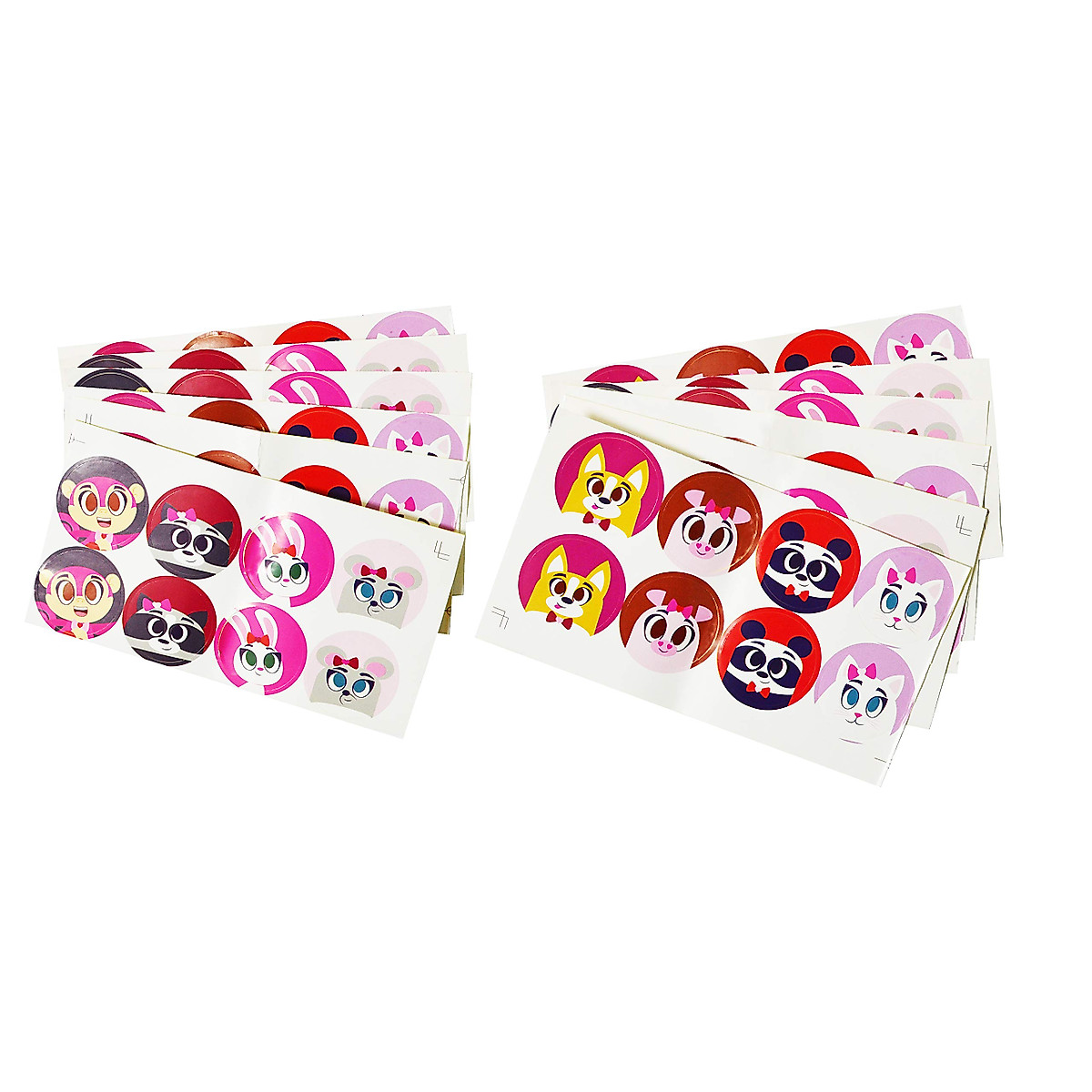 JOYIN 48 Pieces Valentines Day Gift Bags Craft Paper Treat Bags Valentine Goodie Bags with Different Characters for Kids Party Favor Supplies