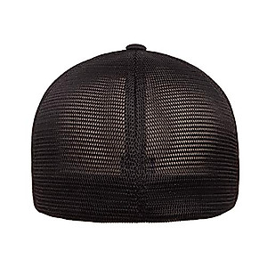 Flexfit Men's 360 Omnimesh Cap, Black, XX-Large