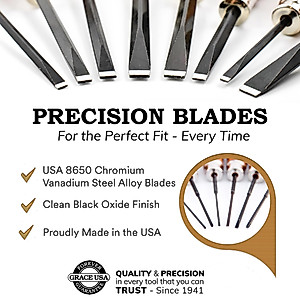 Grace USA - Micro Screwdriver Set - MS6 - Gunsmithing - Screwdrivers - 6 piece - Gunsmith Tools & Accessories, Brown/Black