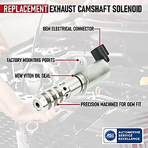 Exhaust Camshaft Position Actuator Solenoid - Variable Valve VVT - Replaces 12615873, 12602516, 917010 - Compatible with Chevy, Buick, GMC Vehicles & More Trailblazer, Envoy, Colorado, Canyon, Rainier