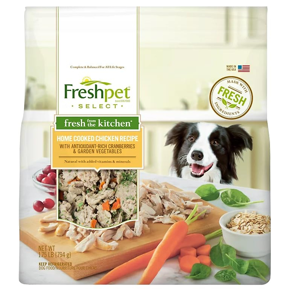 Salutem Vita - Freshpet Select Fresh from The Kitchen Home Cooked Chicken Recipe for Dogs, 1.75 Lb - Pack of 3