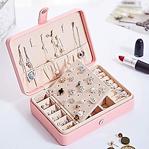 Bausweety Jewelry Box Necklace Earrings Rings Jewelry Accessory Organizer for Women Girls