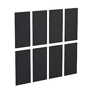 Audimute AcoustiColor - (8) 12" x 24" Acoustic Panels - Painted Surface Sound Absorption Panels (Tricorn Black)