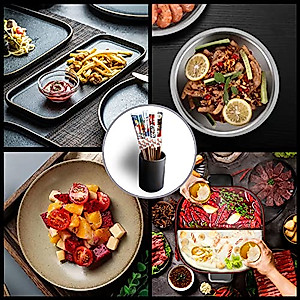 WORCAS 5 Pairs Hardwood Chopsticks Reusable， 9.0Inch/23cm Japanese Style Natural Wood Chop Stick Hand-Carved Chopstick (Anti ceramic pattern)