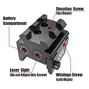UUQ Mini Airsoft Gun Laser Sight Red Dot Beam for Compact Pistol with Weaver or Picatinny Rail|Rifle Handgun|Tactical Sights Airsoft|Scope Hand Gun Rifles|Laser Pointer Pistol|Air Soft Optic