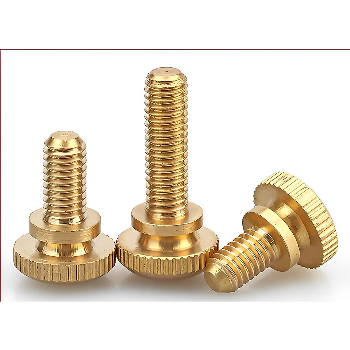 HSCRSTAR M6x16mm 2pcs Brass Thumb Screws High Head Knurled Screw Bolts