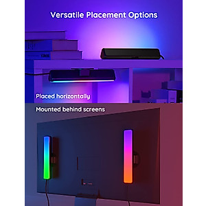 Govee Smart LED Light Bars, Work with Alexa and Google Assistant, Gaming Lights, RGBICWW WiFi TV Backlights with Scene Modes and Music Modes for Gaming, Pictures, PC, TV, Room Decoration