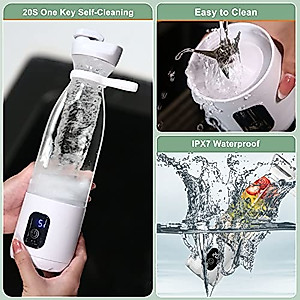 Mini Portable Personal Blender, 300W Powerful Smoothie Blender for Shakes and Smoothies, 20oz Portable Travel Mixer USB Rechargeable with Pulse Function Volbaby Blender Bravo(Upgraded)