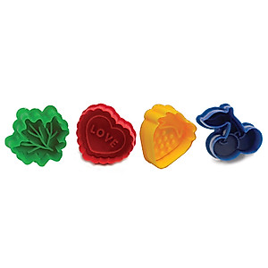 Norpro Pie Topper Cutters Cookie Stamp, Set of 4, Multicolored