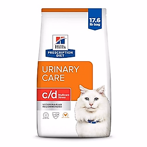 Hill's Prescription Diet c/d Multicare Stress Urinary Care with Chicken Dry Cat Food, Veterinary Diet, 17.6 lb. Bag
