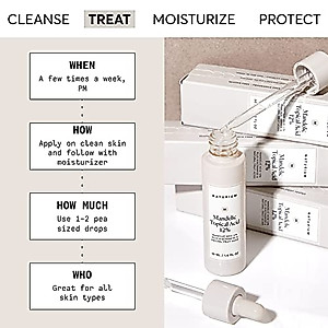 Naturium Mandelic Topical Acid 12%, Plus Niacinamide & Natural Fruit Acids, Anti-Aging Skin Treatment, 1.0 oz