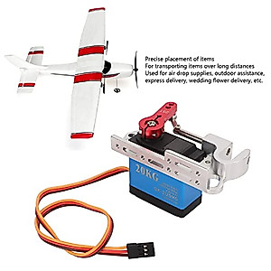 Uxsiya Drone Dropping Device, Multi Purpose Shockproof Drone Air Dropping Thrower Metal Gears for Outdoors for Wedding for Fishing