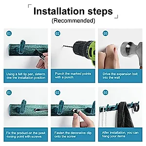 JYL HOME Heavy Duty Metal Coat Hook Wall Mounted Hat Hanger Modern Key Towel Hanger 5 Hooks, Bronze