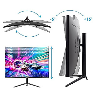Sceptre Curved 27 inch 2K QHD Gaming Monitor 2560x1440 up to 165Hz 144Hz 1ms DisplayPort HDMI, 1500R AMD FreeSync Premium FPS RTS Build-in Speakers Machine Black (C275B-QWD168)