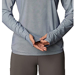 Columbia Women's PFG Tidal Deflector Hoodie, Breathable, UV Sun Protection, Harbor Blue, XX-Large