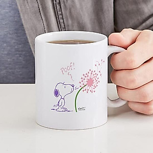 CafePress Snoopy Dandelion Large Mug Ceramic Coffee Mug, Tea Cup 11 oz