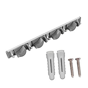 Cabilock Wall Mounted Holder Alumimum Mop Rack Household Metal Abs Wall Mounted Organizer