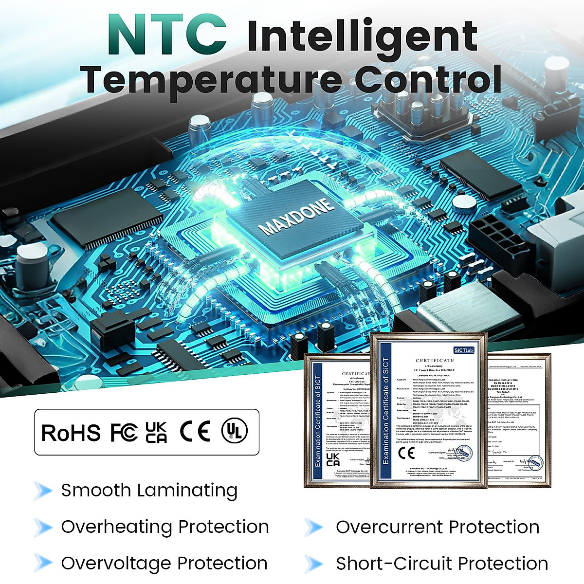 Laminator Machine A3 Laminating Machine - 13 Inches Cold and Thermal Laminator with 30 Laminating Sheets, 5-in-1 Lamination Machine with Paper Trimmer and Corner Rounder for Home Office School Use