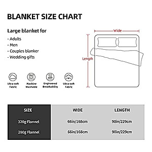 Custom Blanket with Photos Text Personalized Flannel Blanket Customized Picture Throw Blankets For Family Adult Kid Birthday Christmas Halloween Fathers Mothers Valentines Gift (Photo&Text 1, 60"x80")