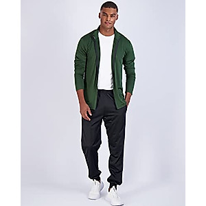 3 Pack: Men’s Quick Dry Fit Long Sleeve Full Zip Up Workout Running Jacket Fitness Sports Casual Outdoor Hiking Performance Active Athletic Wicking Track Hybrid Golf Windbreaker Sweatshirt Set 3, L