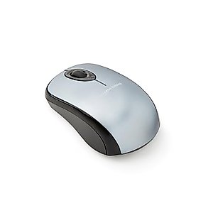 Amazon Basics 2.4 Ghz Wireless Optical Computer Mouse with USB Nano Receiver, Silver, 5 Pack