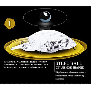 LOVEPET Lures 4.7cm/10g Bionic Fishing Bait,Big Fat Bait, Fake Bait, Outdoor Fishing Tackle,8 Pcs