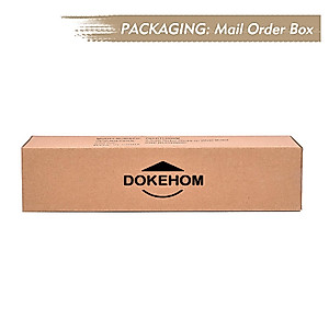 DOKEHOM [2 Pack 4-Black Hooks on Walnut Color Board Wall Mounted Coat Hook Rack Hanger