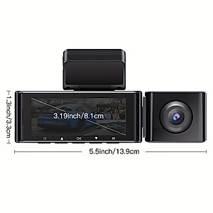 AZDOME 5G WiFi 4K 3 Channel Dash Cam, Free 64GB Card, 4K+1080P Front and Rear, 2K+1K Front and Inside, 2K+1K+1K Three Way Dash Camera, WDR IR Night Vision, 24H Parking Mode, Support 256GB Max