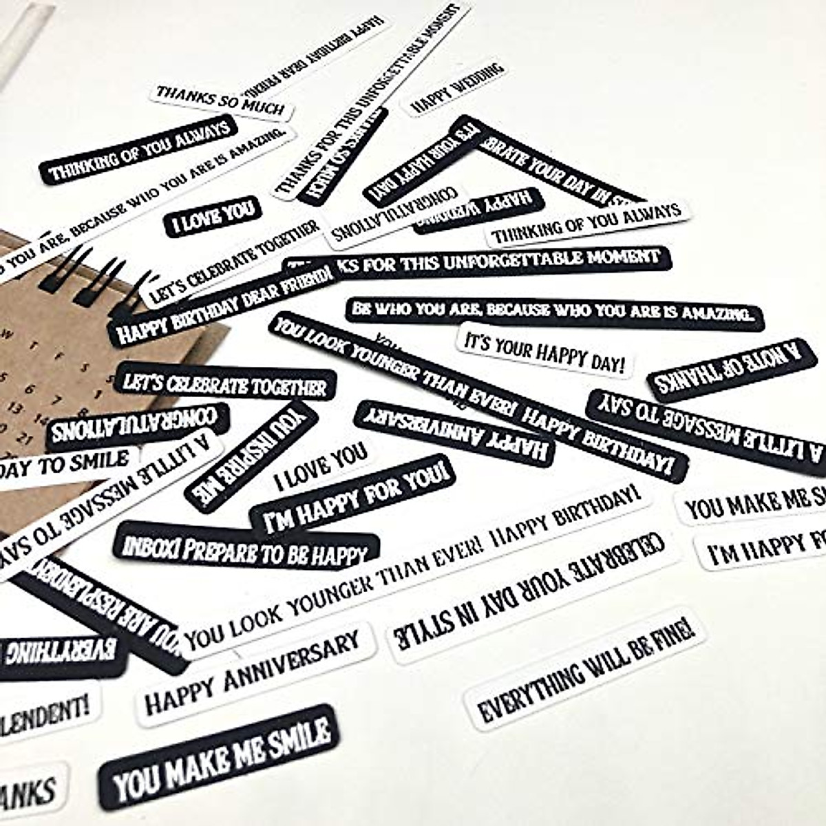 Alinacutle Sentiments Clear Stamps and Tag Die Set, Stripe Stamp Banner,Paper Craft Metal Die-Cuts,Scrapbooking Cutting