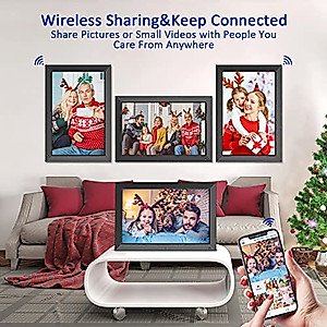 19-inch Dual-WiFi Digital Photo Frame - Digital Picture Frame, 32GB, Motion Sensor, Full Function, Sharing Photos and Videos via App or Email Instantly, Unlimited Cloud Storage, Wall Mountable