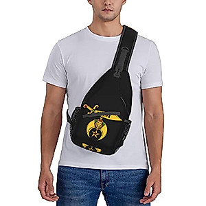 BYOOTI Mason Shriner Split Masonic Shrine Sling Backpack Chest Bag Shoulder Bag Daypack Unisex